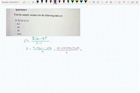 solved question 5 1 point consider a data set with some standard