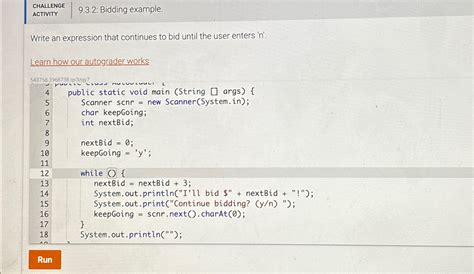 Solved Challengeactivity932 Bidding Examplewrite An