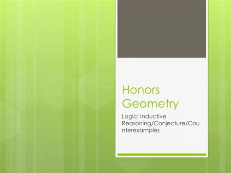 PPT Honors Geometry PowerPoint Presentation Free Download ID