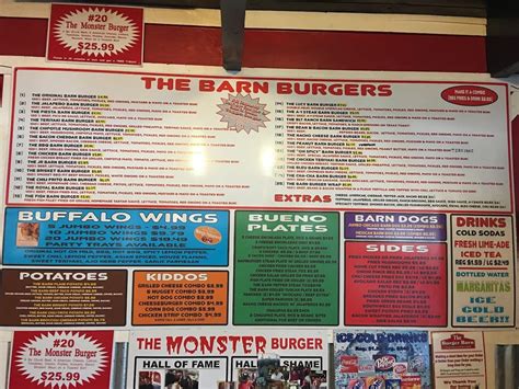 Menu At The Burger Barn Manvel Hwy 6