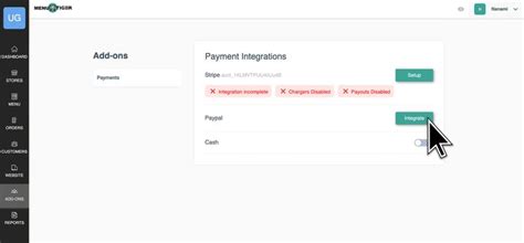 PayPal Payment Integration MENU TIGERs Easy Checkout Payment Method