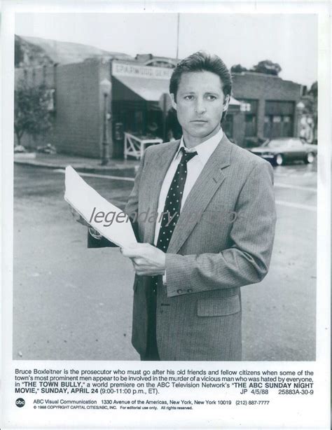 1988 Actor Bruce Boxleitner In The Town Bully Original News Service Photo 4655836620
