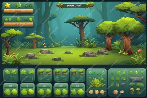 Bush Game Template Gui Kit Premium Ai Generated Image