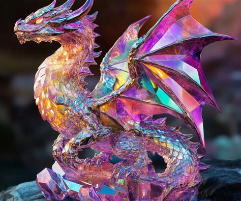 Artstation Crystal Dragon Statue Artworks