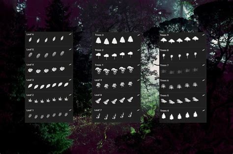 Trees And Leaves Brushes Procreate Design Cuts