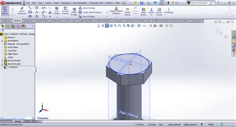 Tutorial Modeling Unified Screw Threads On Bolt In Solidworks Grabcad