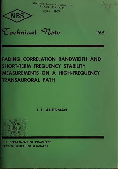 Fading Correlation Bandwidth And Short Term Frequency Stability