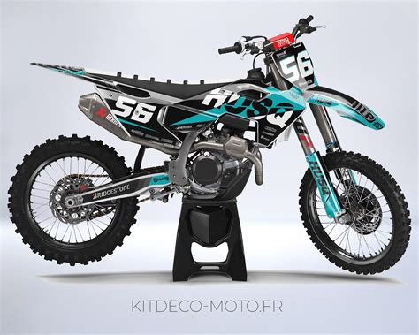 Kit Déco Husqvarna Te Fe 2024 2025 Texte Cyan Boutique Kit Déco