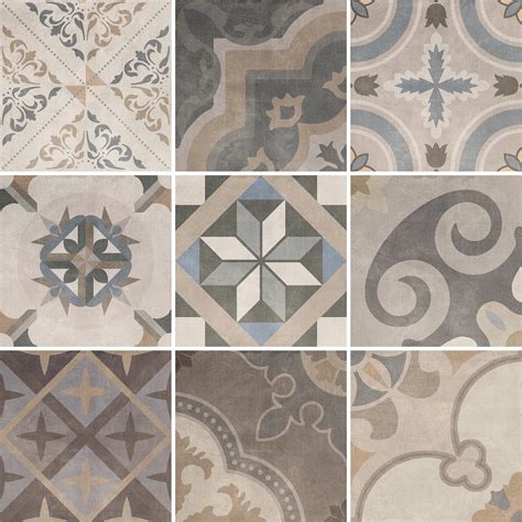 Multicolor Tiles Patchwork Faux Encaustic Tiles Effect 20x20 Italy Reviews Samples To The