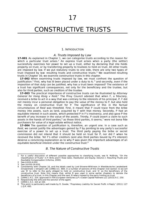17 Constructive Trusts 15 06 22 17 Constructive Trusts 1
