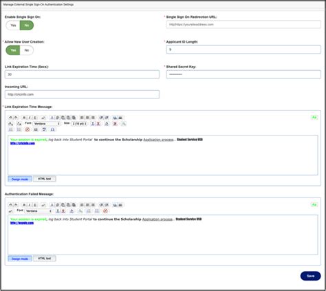 External System Authentication Setup External System Authentication