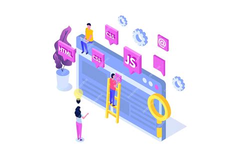Premium Vector Web Design And Front End Development Isometric Concept