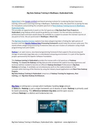 PPT Big Data Hadoop Certification PowerPoint Presentation Free Download ID 10488533