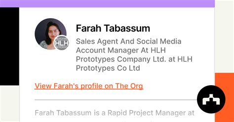 Farah Tabassum Sales Agent And Social Media Account Manager At Hlh