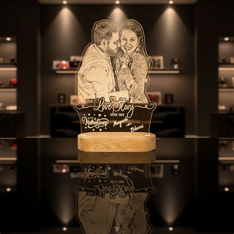 Personalized Led Acrylic Photo Lamp Birthday T For Him And Her India