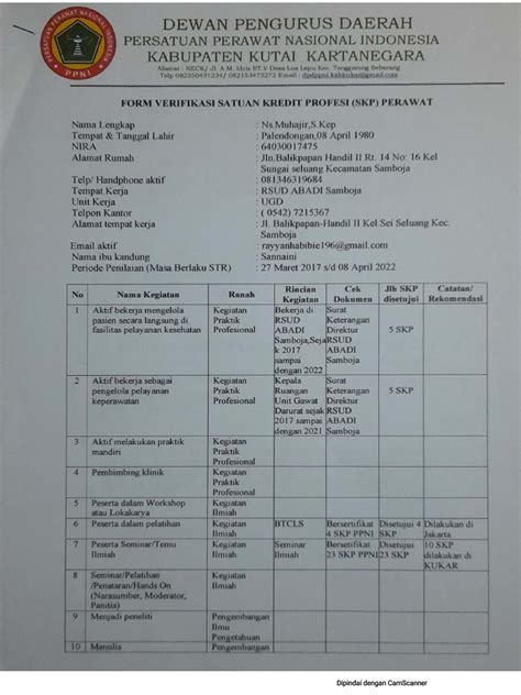 Form Verifikasi Str Pdf