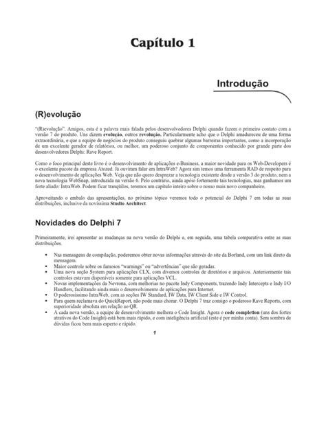livro delphi web capitulo 1 pdf linguagem de modelagem unificada