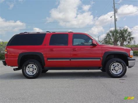 2002 Victory Red Chevrolet Suburban 2500 Ls 66273732 Photo 2