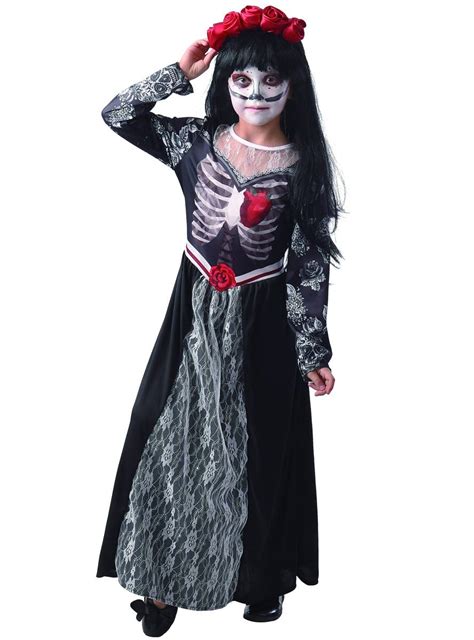 Day Of The Dead Girls Costume Girls Sugar Skull Halloween Costume