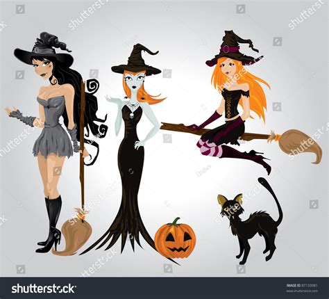 Sexy Halloween Witch Stock Vector 87133981 Shutterstock