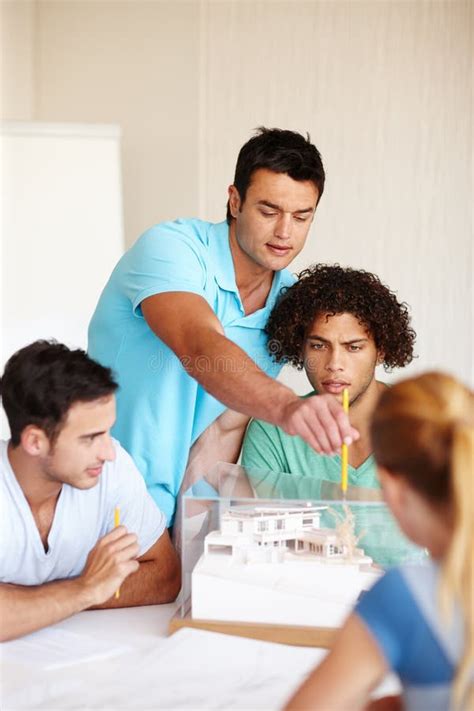 Creative Designers Architect And Meeting With 3d Model For Construction Planning Civil