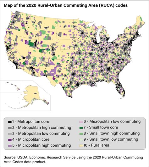 Rural Urban Commuting Area Codes Descriptions And Maps Economic