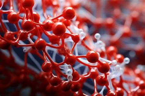 Abstract Molecular Structure With Glowing Blue Nodes And Connections