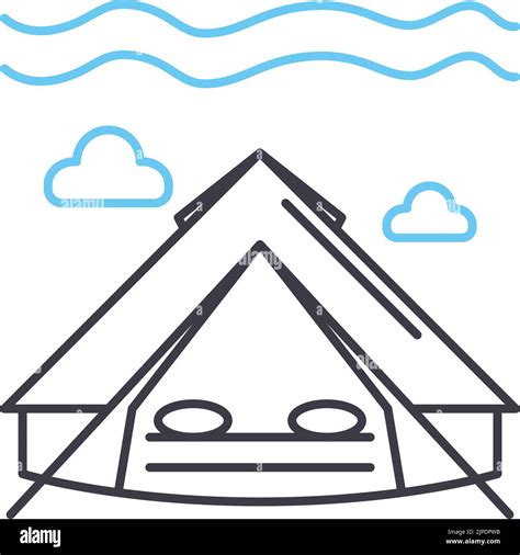 Tent Line Icon Outline Symbol Vector Illustration Concept Sign Stock Vector Image And Art Alamy