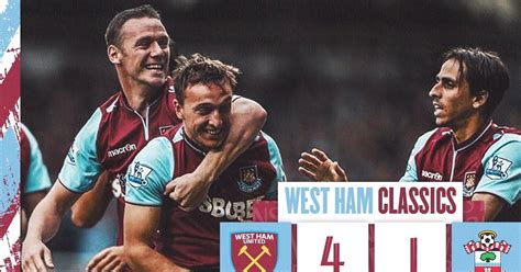Classic Hammers Noble Brace Stuns Saints West Ham United Fc