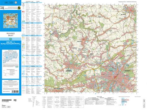Topographische Karte Sachsende