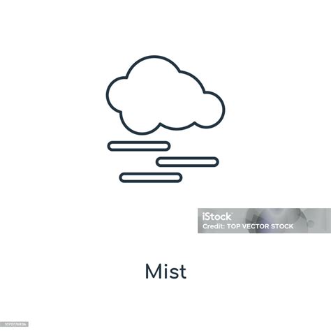 안개 개념 선 아이콘입니다 선형 안개 개념 개요 기호 디자인입니다 이 간단한 요소 그림 사용할 수 있습니다 웹 및 모바일 Ui Ux가 0명에 대한 스톡 벡터 아트 및 기타