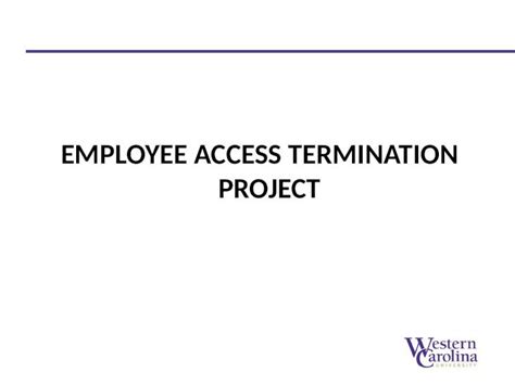 Pptx Employee Access Termination Project Agenda Eat Project Overview