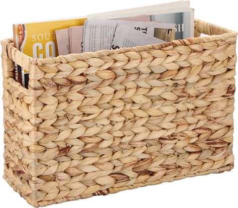 Chi An Home Wicker Magazine Basket Handwoven Water