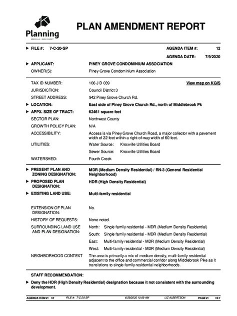 Fillable Online Filing Requirements For General Plan Amendment Fax