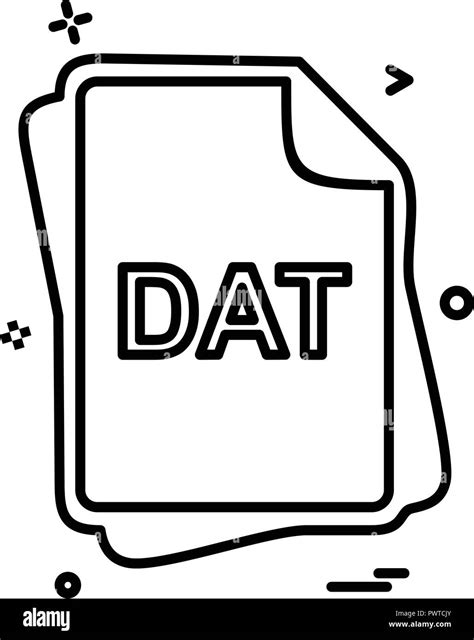 dat file type icon design vector stock vector image and art alamy