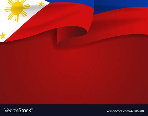 Philippines Insignia On Red Background Royalty Free Vector