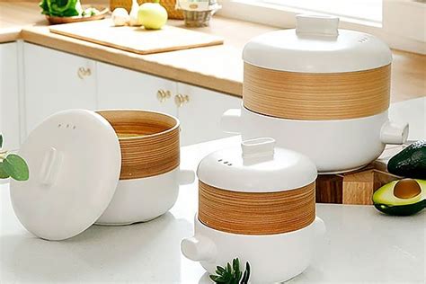 찜기·찜통 세라믹 대나무 찜기 냄비 찜통 오늘의집 쇼핑