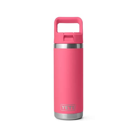 Yeti 18oz Rambler Water Bottle With Straw Cap Tropical Pink 21071502325