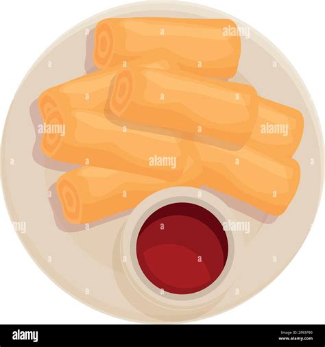 Spring Roll Meal Icon Cartoon Vector Food Cuisine Fried Eat Stock Vector Image And Art Alamy