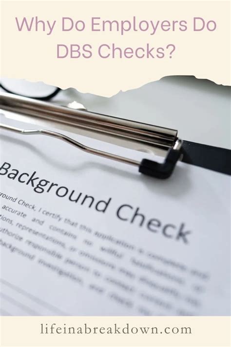Why Do Employers Do DBS Checks Life In A Break Down