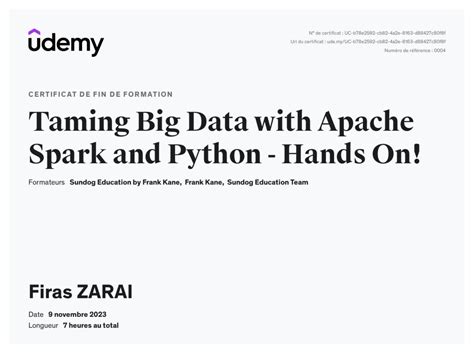 Completed Taming Big Data With Apache Spark And Python Course Firas Zarai Posted On The