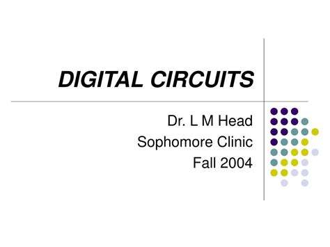 PPT DIGITAL CIRCUITS PowerPoint Presentation Free Download ID 1389378