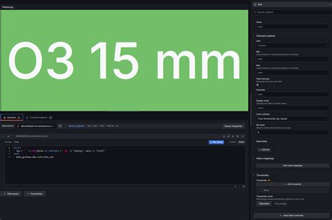 Grafana Stat Visual String As Value An A Boolean Variable As Color