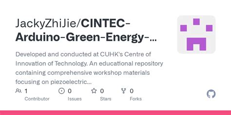 Github Jackyzhijiecintec Arduino Green Energy Workshop Developed
