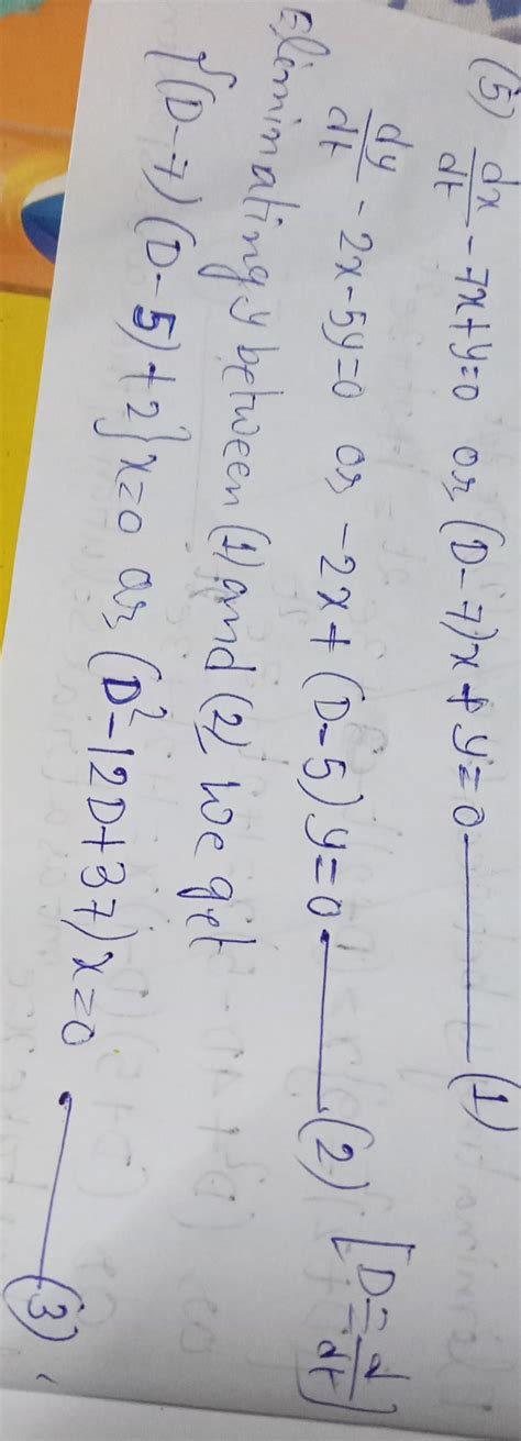 Simultaneous Differential Equation