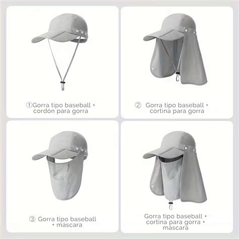 Gorro De Visera Plegable Con Cubre Nuca Azul — Aventureros