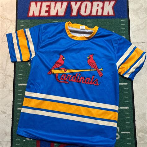 Blue And Yellow St Louis Cardinals Jersey Mlb Depop