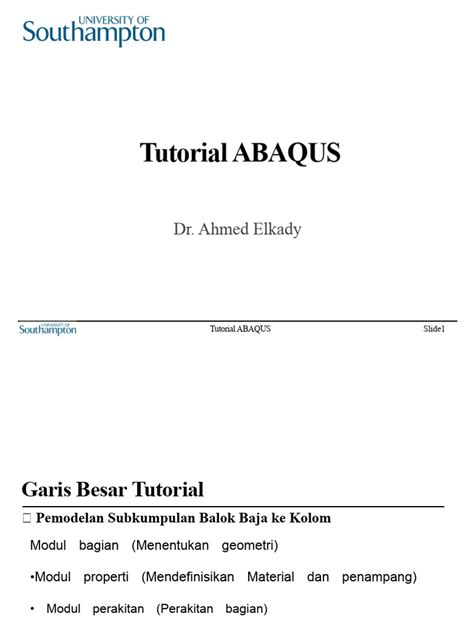 Tutorial Abaqus Pdf
