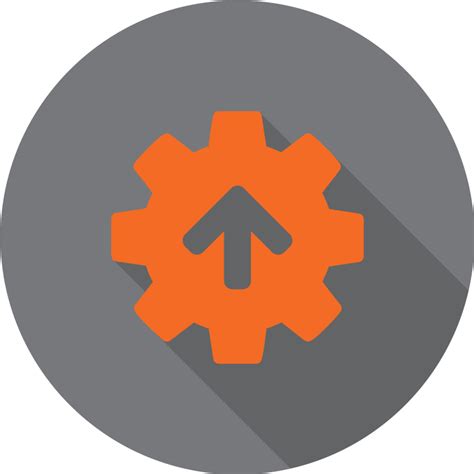 Download Orange Gear Arrow Icon