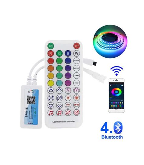 کنترلر و درایور Led Rgb بلوتوثی با ریموت 38 کلید Ir برنامه پذیر ارکید